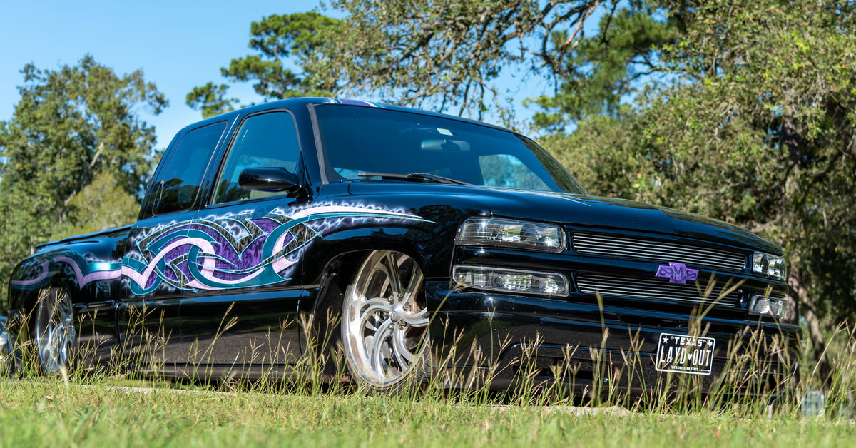 Lily's Chevy Extended cab on 24" US Mags with Custom Paint by Madd Con ...